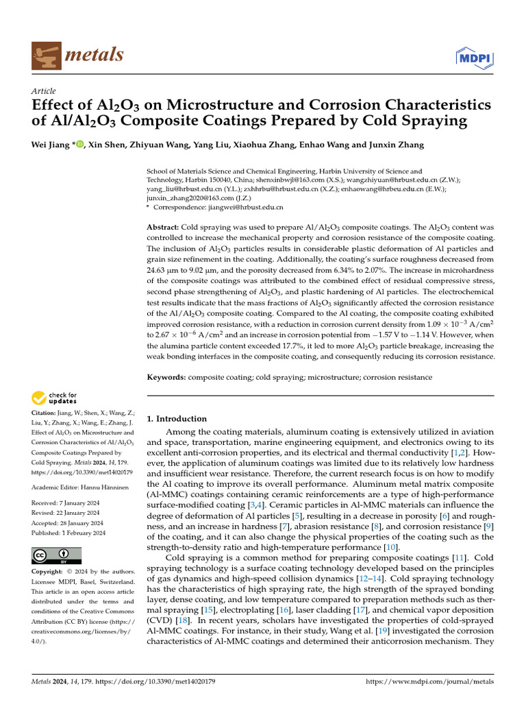 Effect of Al2O3 On Microstructure and Corrosion CH | PDF | Corrosion | Microstructure
