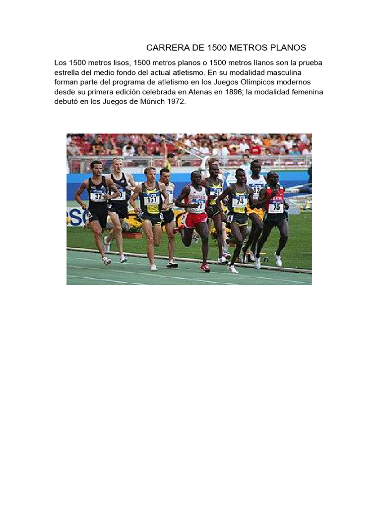 Carrera de 1500 Metros Planos | PDF