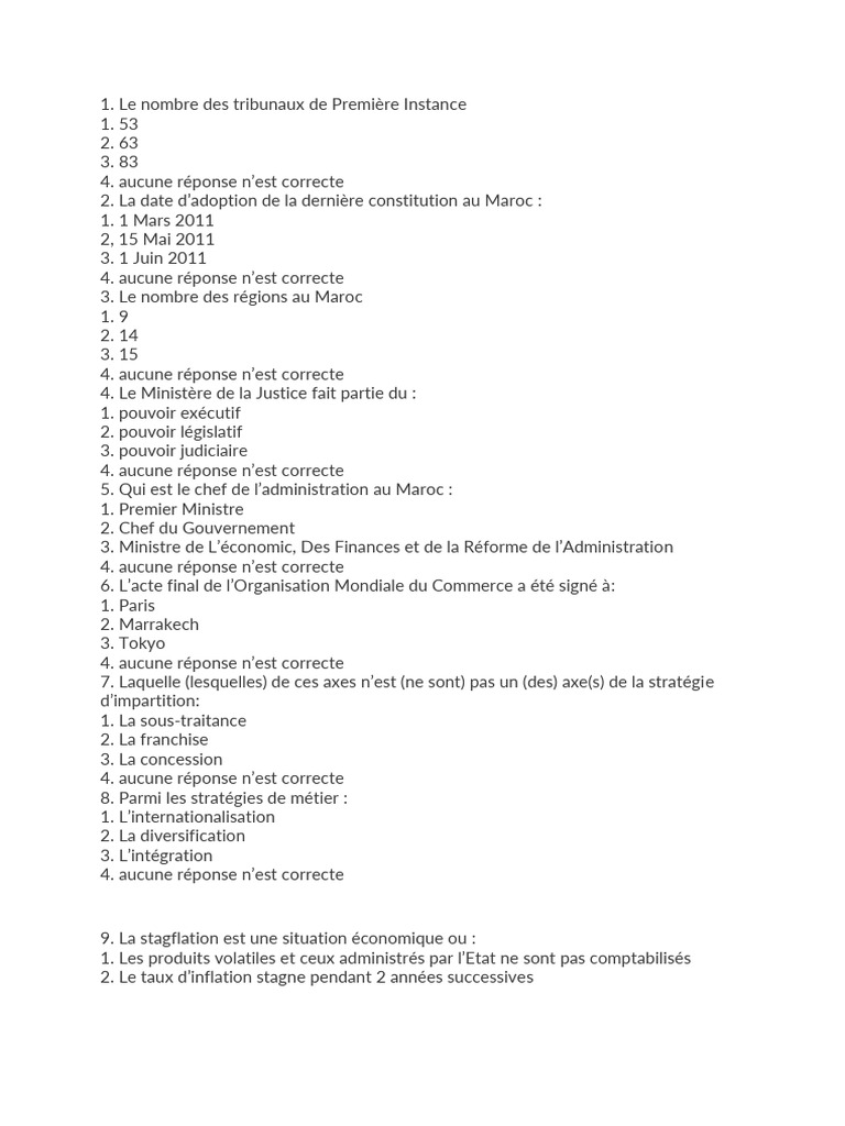 Concours Commissaire Judiciaire Maroc 2025 | PDF | Comptabilité ...