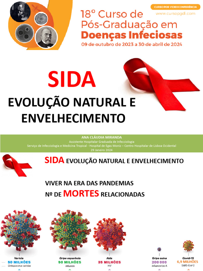 40 - SIDA História Natural e Envelhecimento - Ana Cláudia Miranda | PDF ...