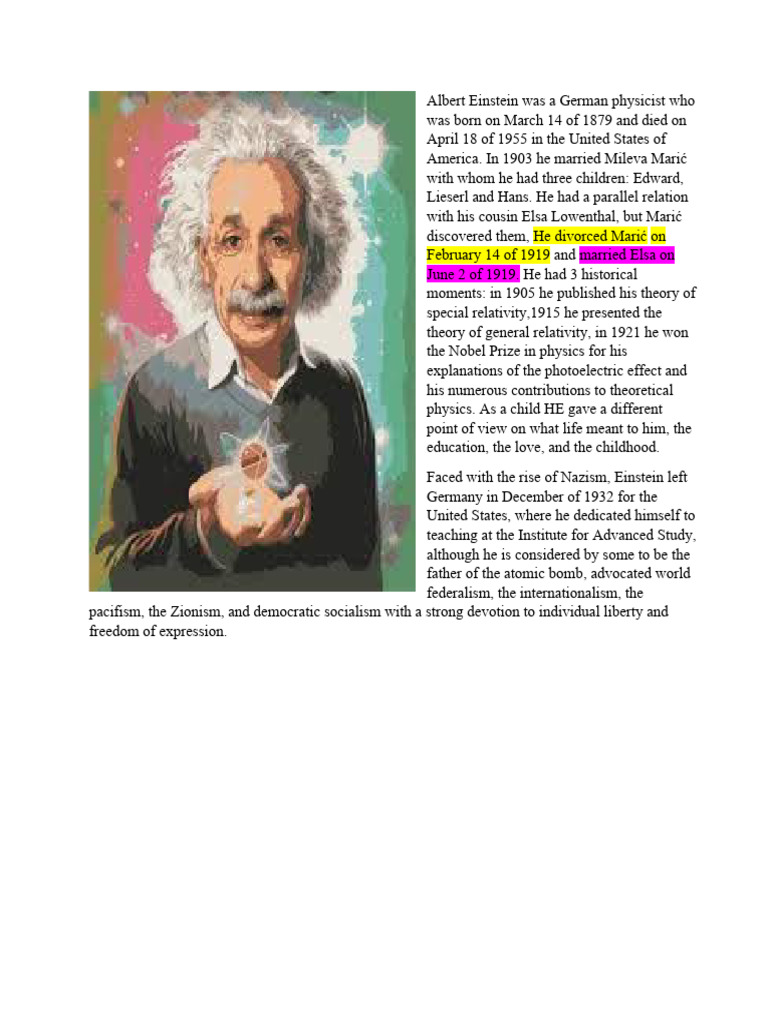 Albert Einstein INGLÉS | PDF | Albert Einstein | Physics