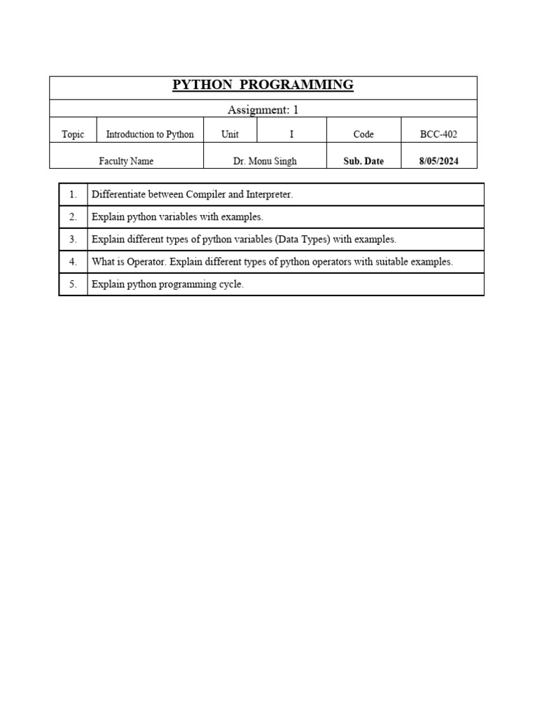 Python Basics for Beginners | PDF | Computers