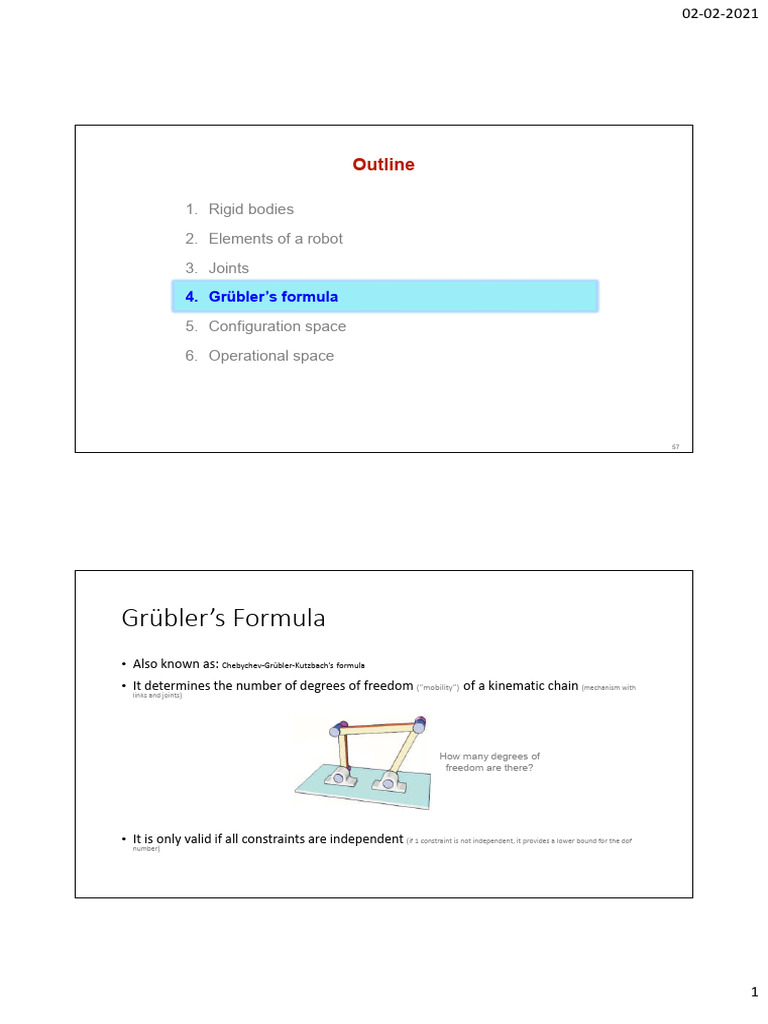 Understanding Grübler’s Formula in Robotics | PDF | Mechanical ...