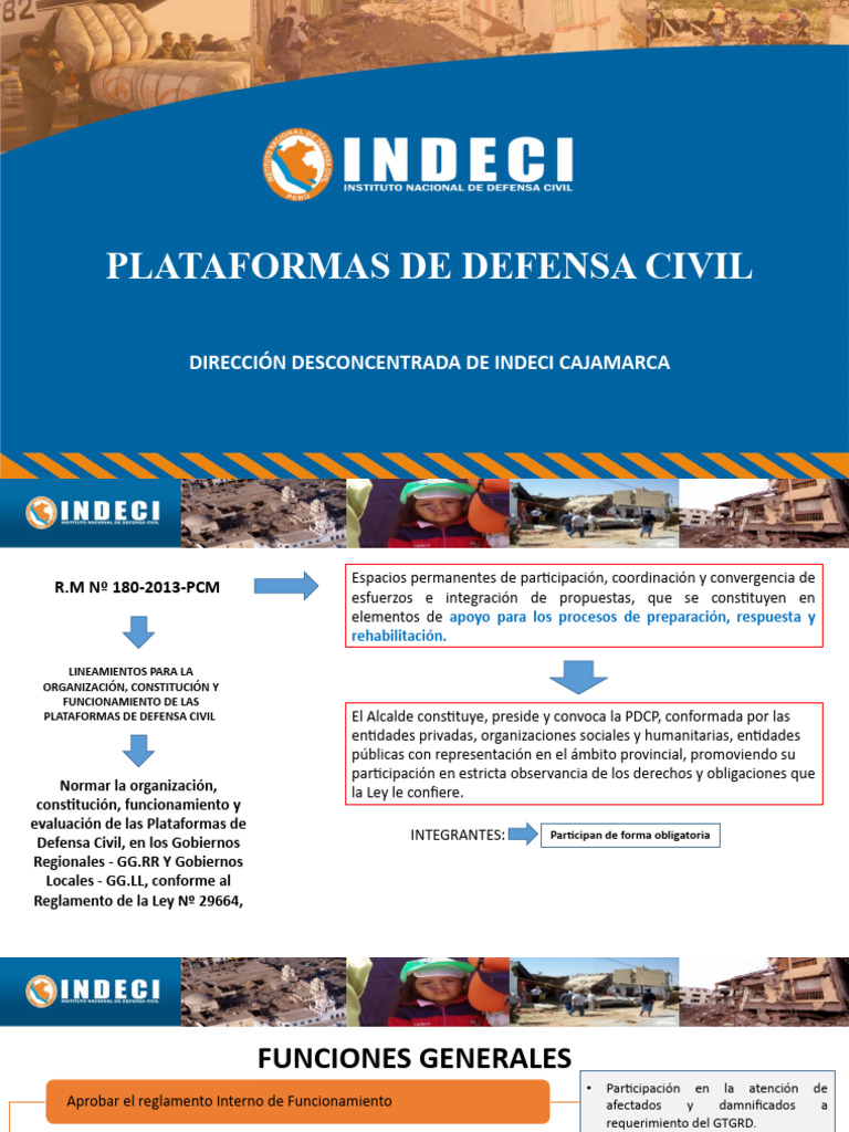 Lineamientos de Defensa Civil en Cajamarca | PDF | Defensa Civil | Gobierno