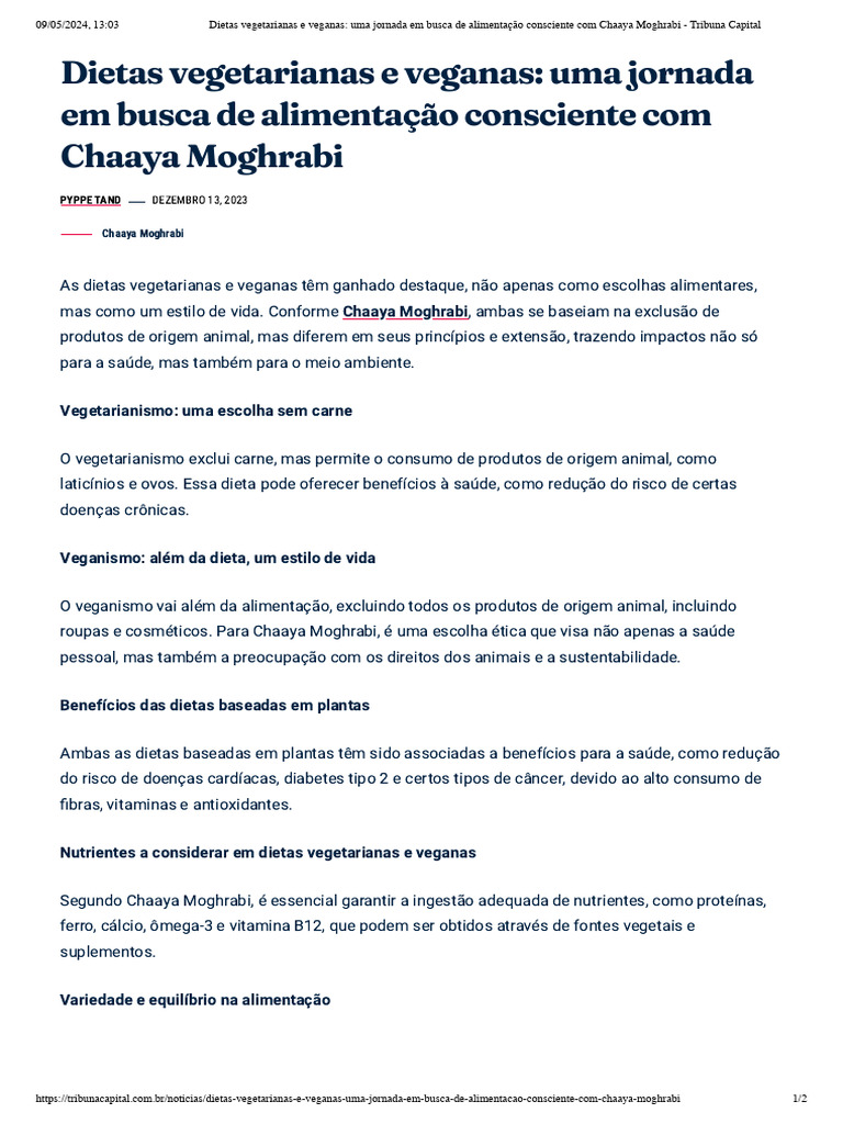 Dietas Vegetarianas e Veganas: Guia Completo | PDF | Vegetarianismo ...