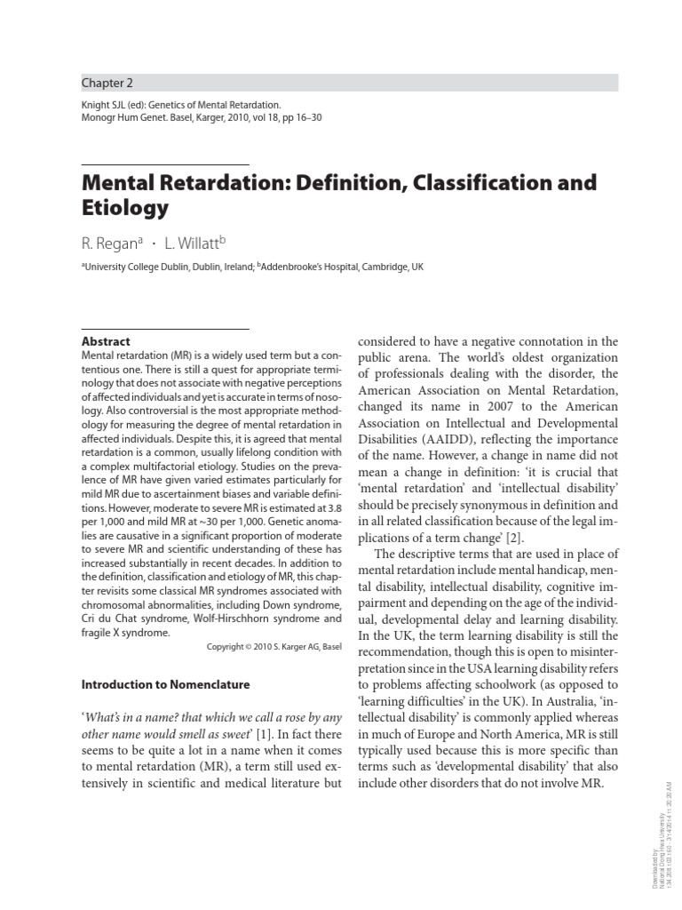 MR Definition, Classification, Etiology | Download Free PDF | Wechsler ...