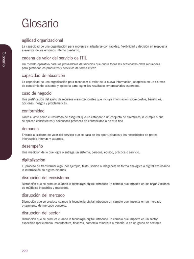 978-9925-34-217-4 ITIL 4 Digital & IT Strategy Spanish Glossary | PDF ...