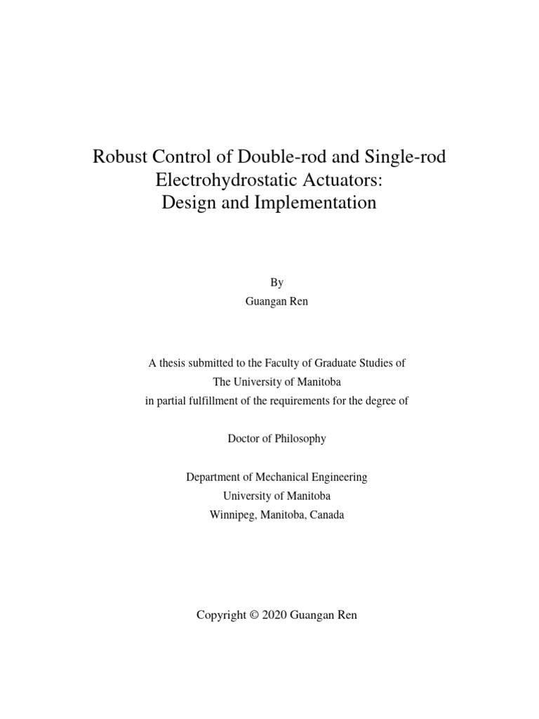 Robust Control of Double-Rod and Single-Rod Electrohydrostatic ...