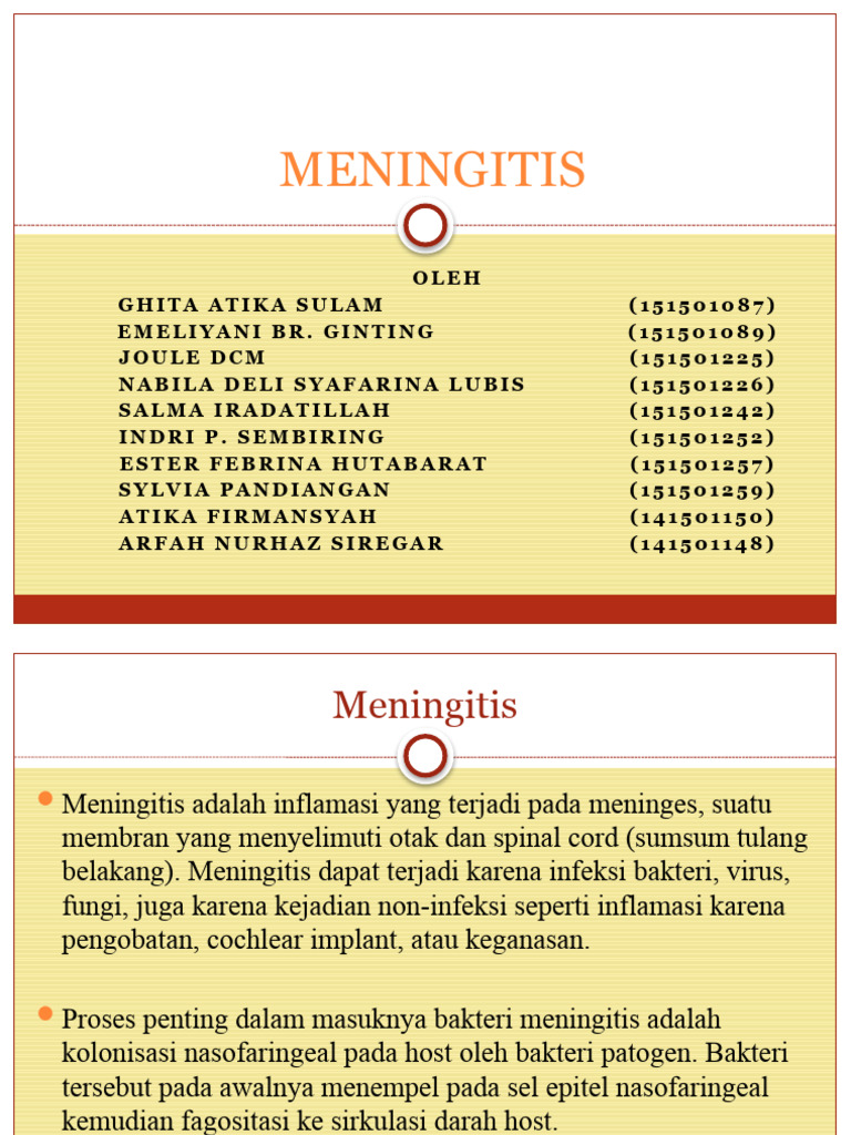 Meningitis: Penyebab dan Gejala Utama | PDF | Kesehatan Holistik ...