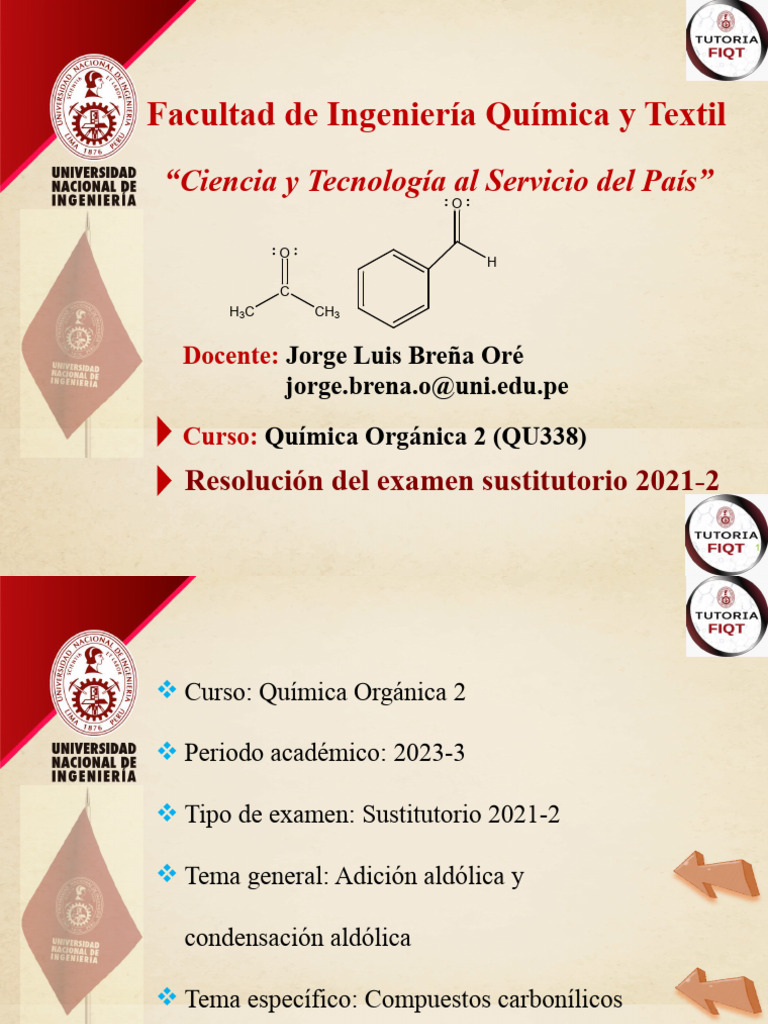 Solucion Del 2do Problema PPT Final | PDF | Reacciones orgánicas | Ciencias fisicas