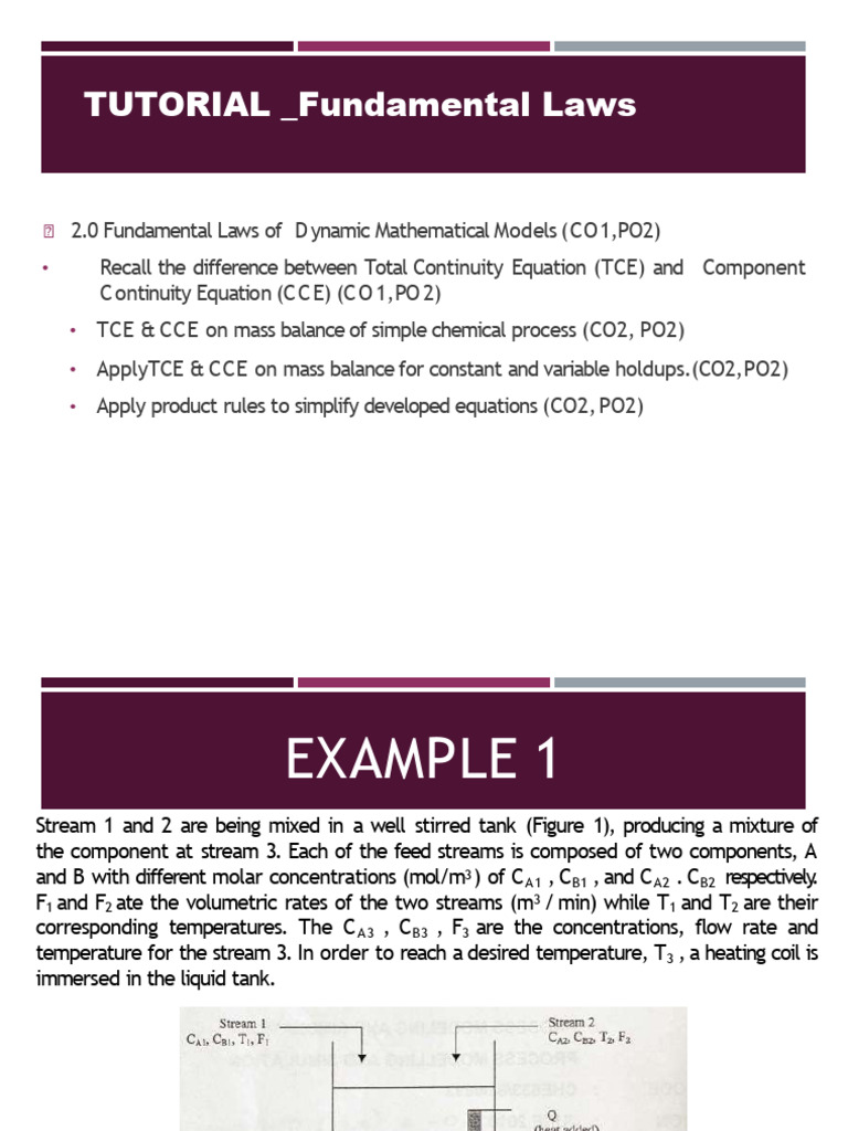 Tutorial - Fundamental Laws - Non Reactive Systems | PDF ...