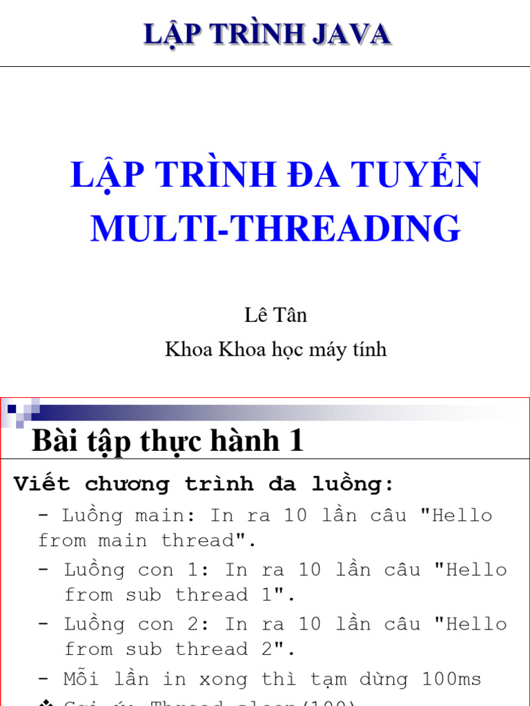 Thuc Hanh 2 - Threads | PDF