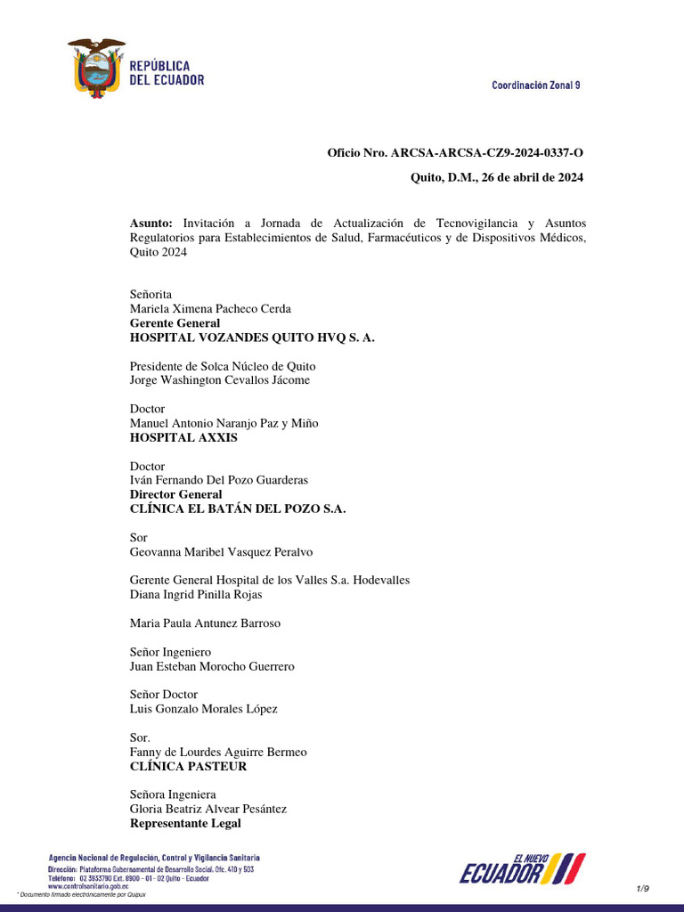 Arcsa Arcsa CZ9 2024 0337 o | PDF | Medicina | Cuidado de la salud