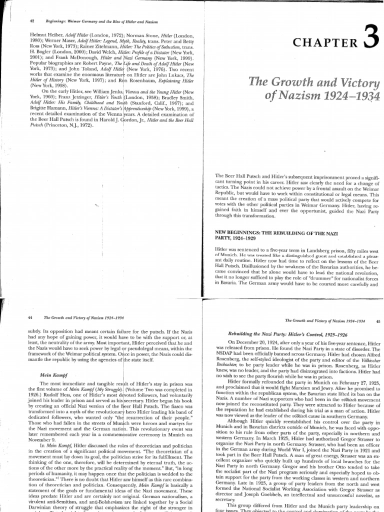 Chapter 3 - Growth and Victory of Nazism | PDF