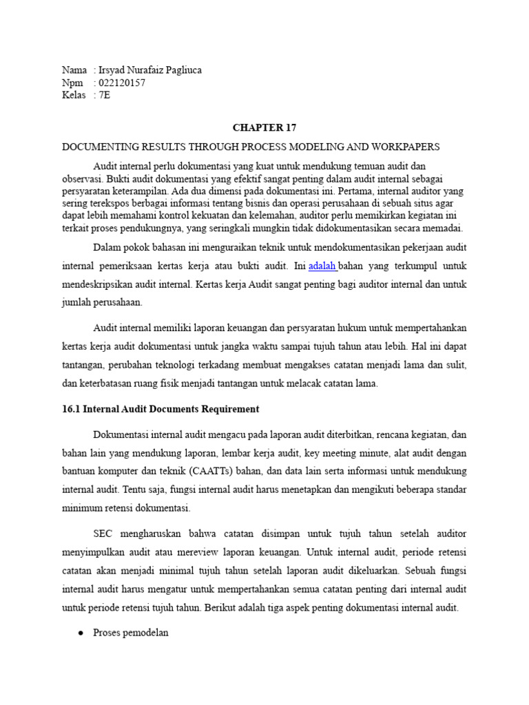 Irsayd Nurfaiz P - 7e - Resume Pertemuan 10 (Chpter 17) | PDF