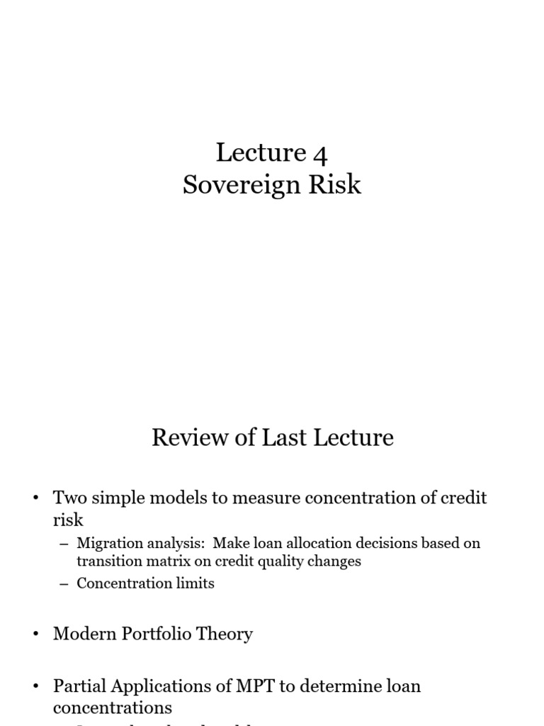 L4 - Sovereign Risk | PDF | Bonds (Finance) | Debt