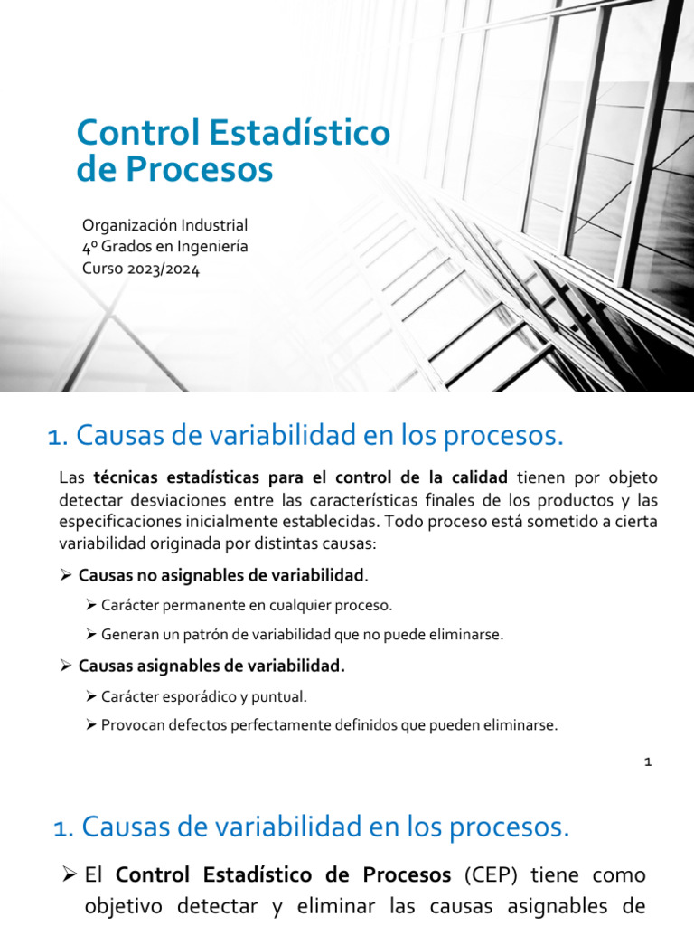 Control Estadístico de Procesos en Calidad | PDF