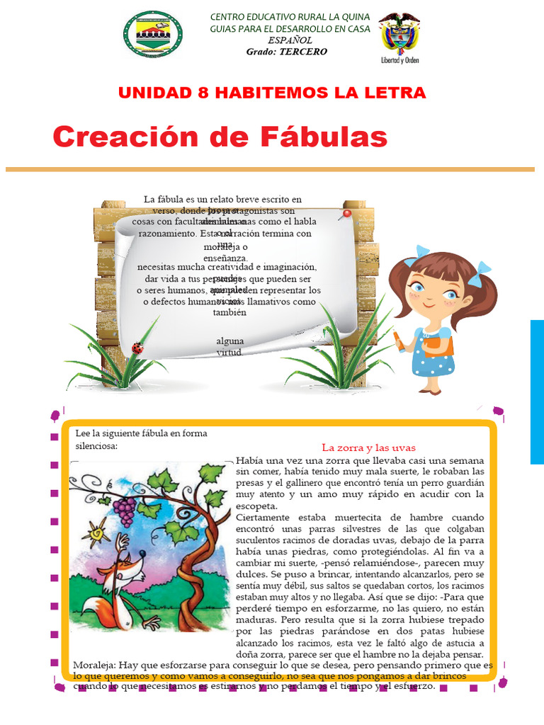 Las Fábulas Para Segundo Grado De Primaria Pdf Fábula