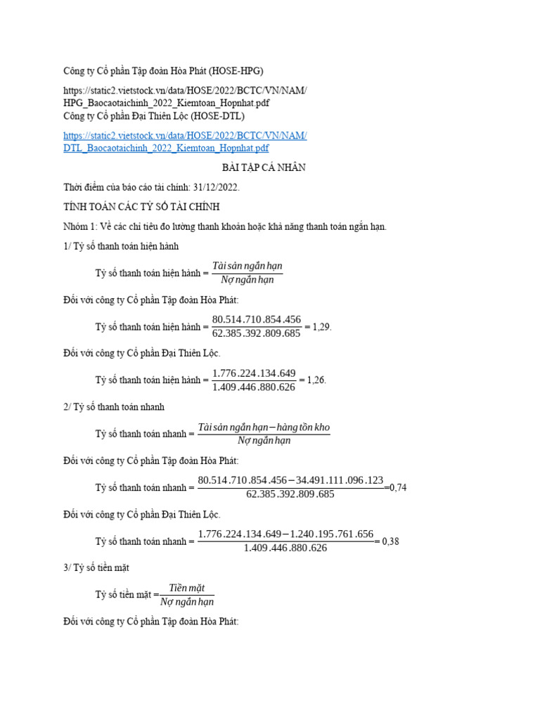 Bài tập cá nhân chương 3 TCDN 1 | PDF