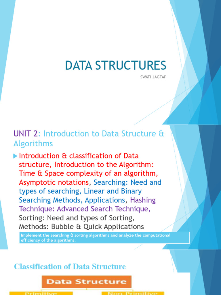 Data Structures Unit 2 SPJ | Download Free PDF | Algorithms | Time Complexity