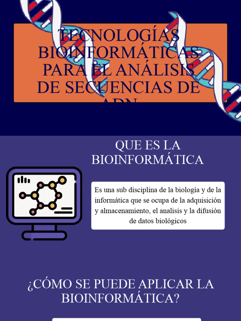 Tecnologías bioinformáticas para el análisis de secuencias de ADN | PDF | Bioinformática | Adn