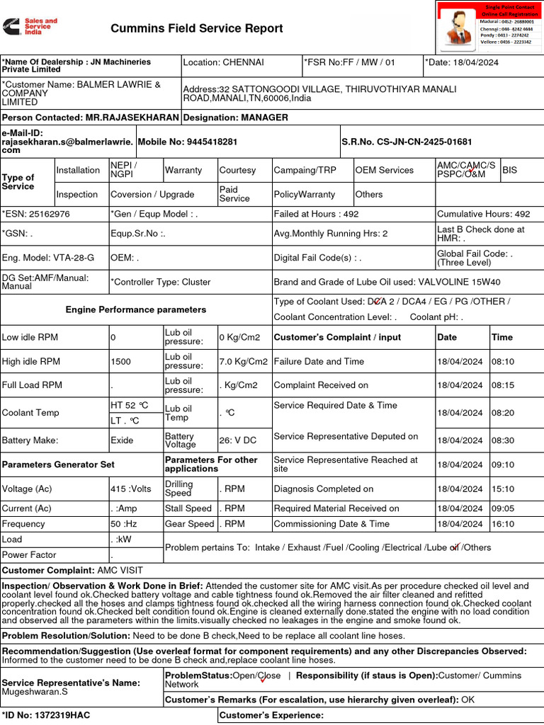 Balmer Lawrie FSR | PDF | Alternating Current | Electromagnetism