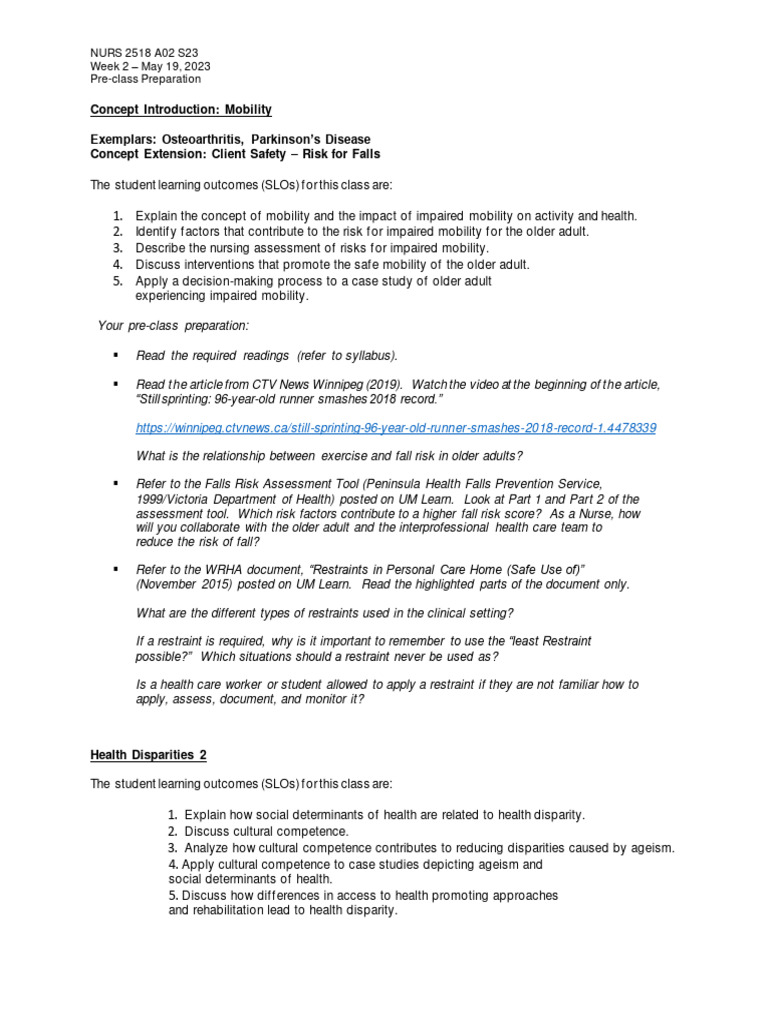 NURS 2518 A02 - Pre-Class Preparation - Week 2 | Download Free PDF ...