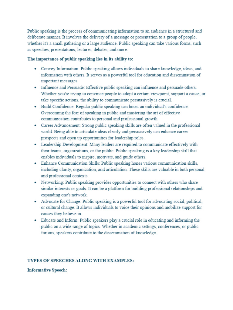 Public Speaking | PDF | Public Speaking | Integrity