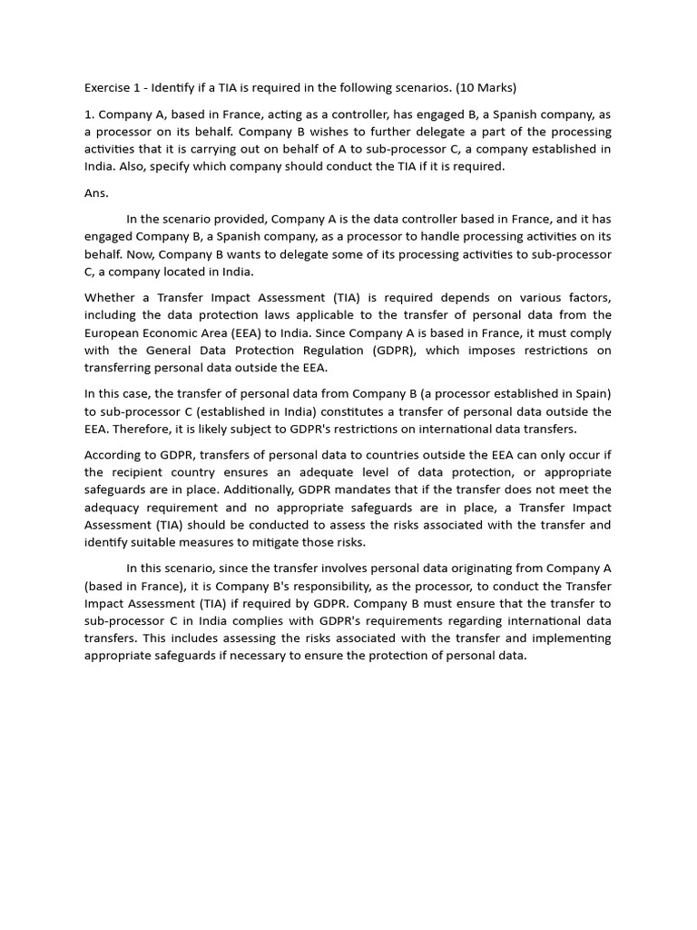 Exercise 2 | PDF | Regulatory Compliance | Business