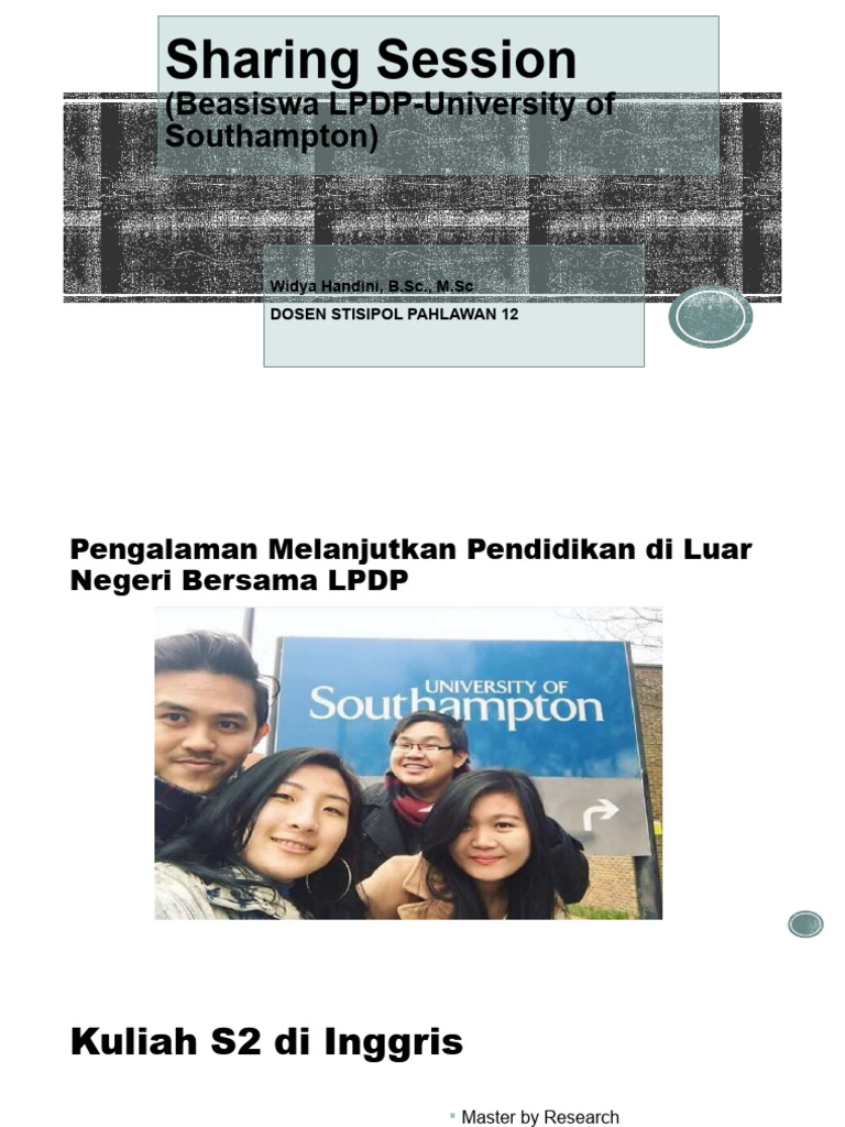 Sharing Session BEASISWA LPDP | PDF