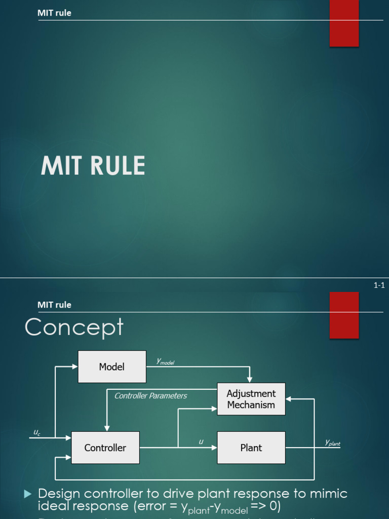MIT Rule | PDF | Loss Function | Applied Mathematics