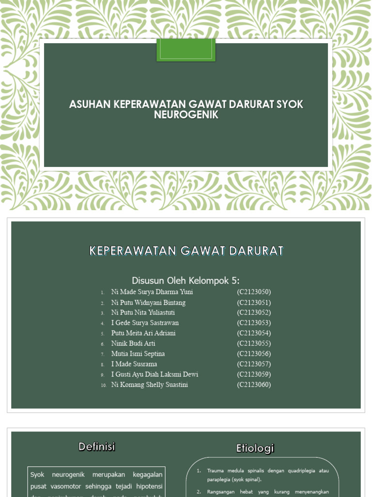Asuhan Keperawatan Syok Neurogenik | PDF