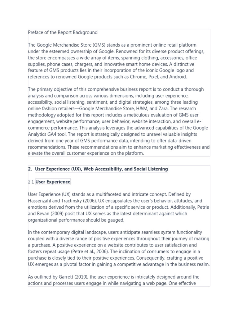 Preface of The Report Background | PDF | Fashion | Merchandising