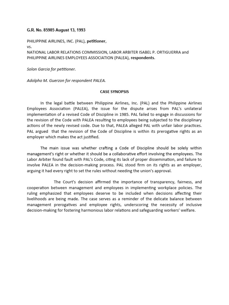 Case Synopsis - Good Gov | PDF