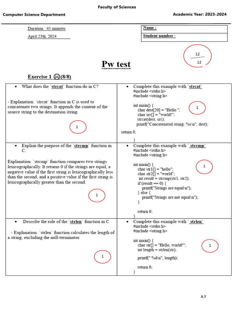 PW Test Sollution Algo | PDF | String (Computer Science) | Computer Data
