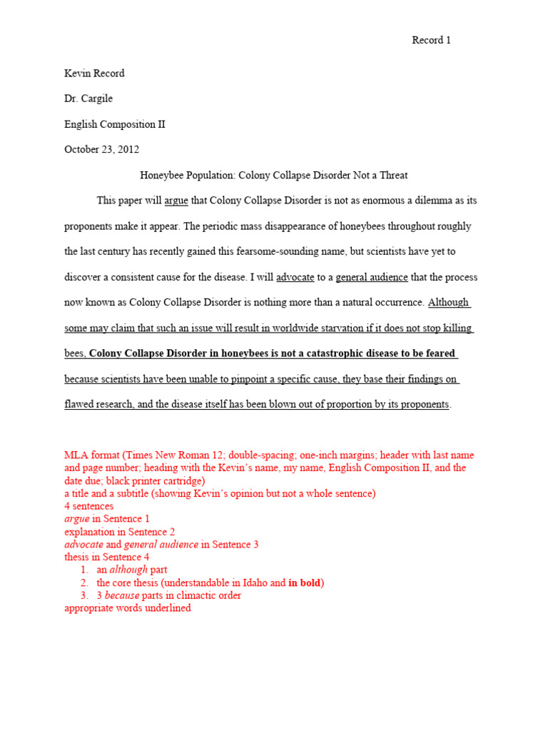 Example Proposal 1 - Colony Collapse Disorder Proposal | PDF