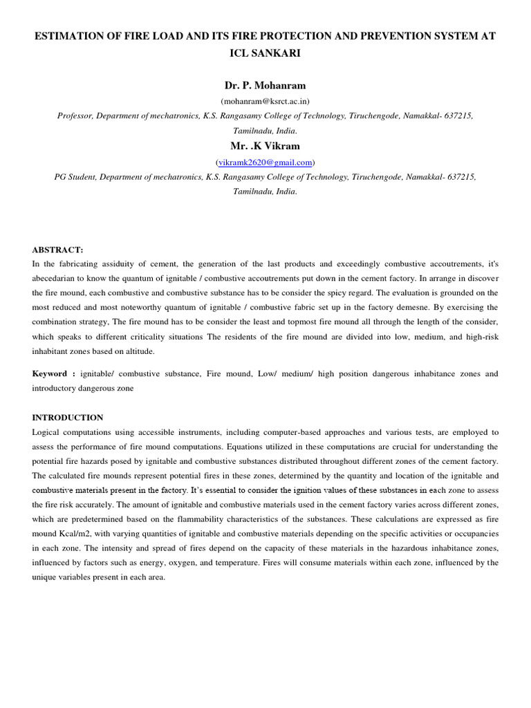 Fire Load Calculation | Download Free PDF | Fires