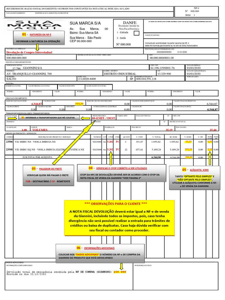 Modelo de NFD - Atualizado | PDF | Recibo | Contabilidade