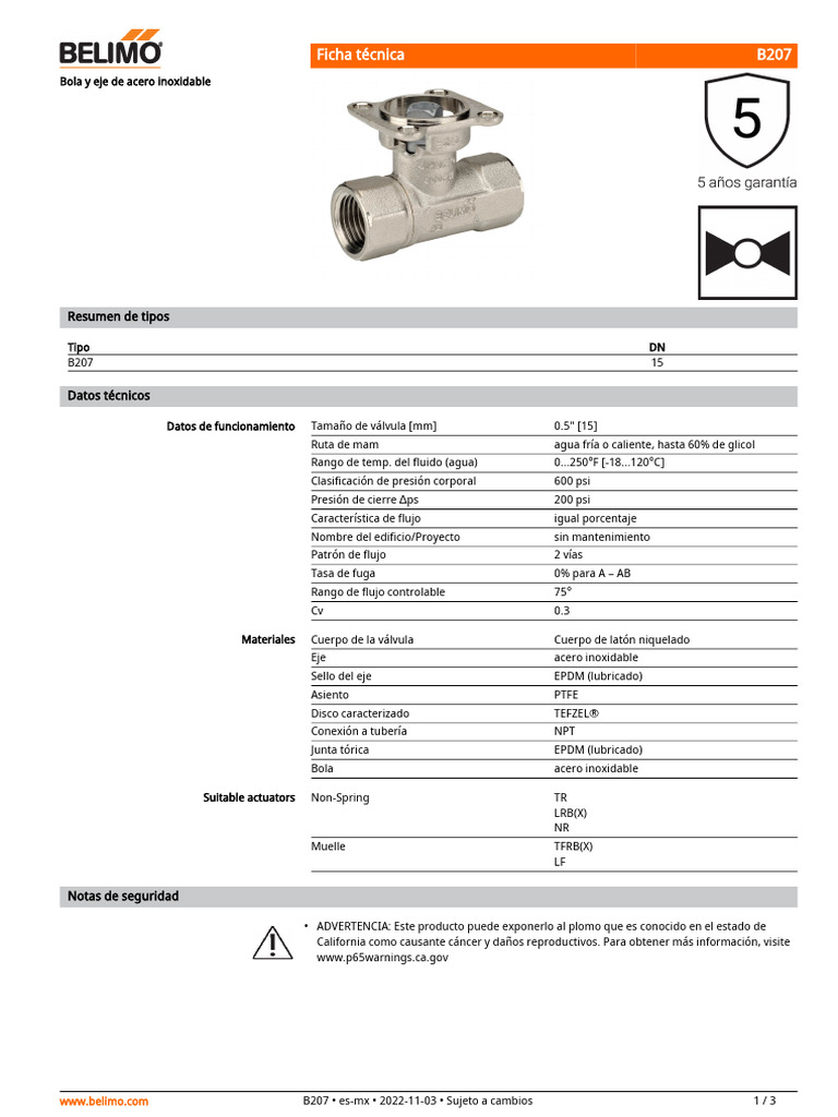Belimo - B207 - LF24-S - US - Assembly - Es-Mx 75S | PDF | Ingeniería ...