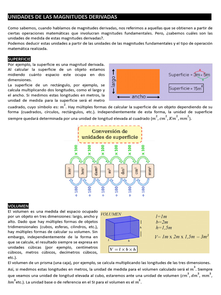 Magnitudes Derivadas 3A y B | PDF | Volumen | Densidad