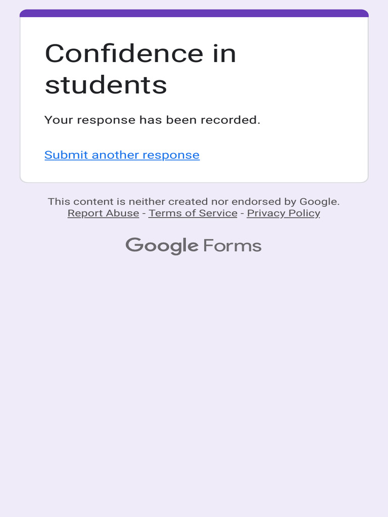 Student Confidence Assessment Form | PDF