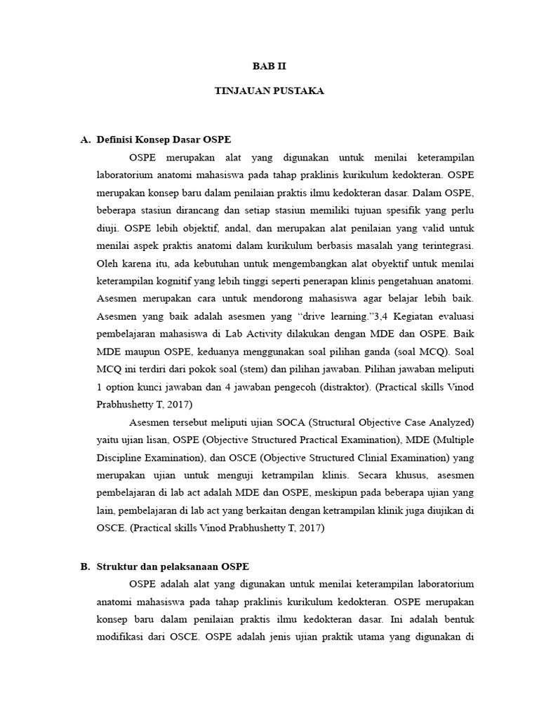 Optimalisasi OSPE dalam Penilaian Keterampilan Anatomi | PDF