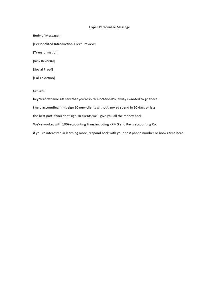 Hyper Personalize Message | PDF | Computing