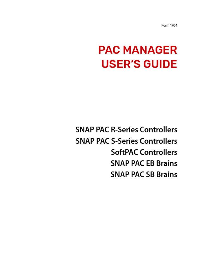 1704 PAC Manager Users Guide | PDF | Internet Protocols | Software