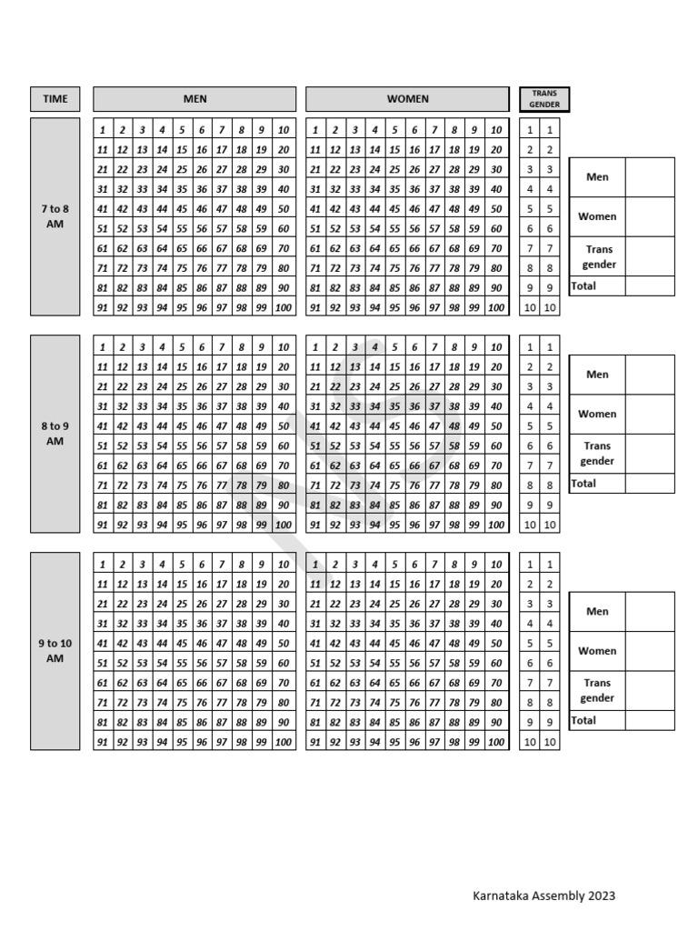 Male Female Tick Format | PDF
