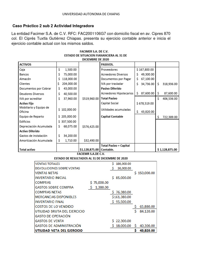 Caso Práctico Sub2 Act. Aprend. | PDF | Bancos | Cheque