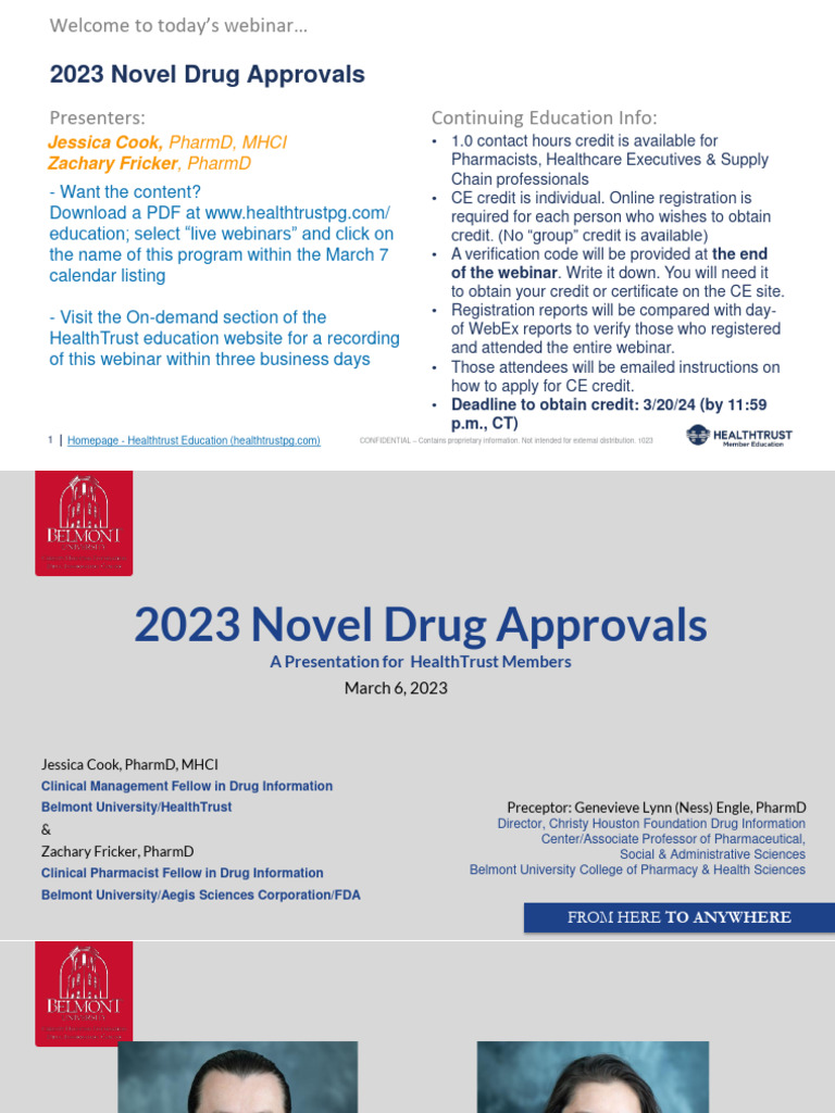 2023 new drug update | PDF | Health Care | Medical Specialties