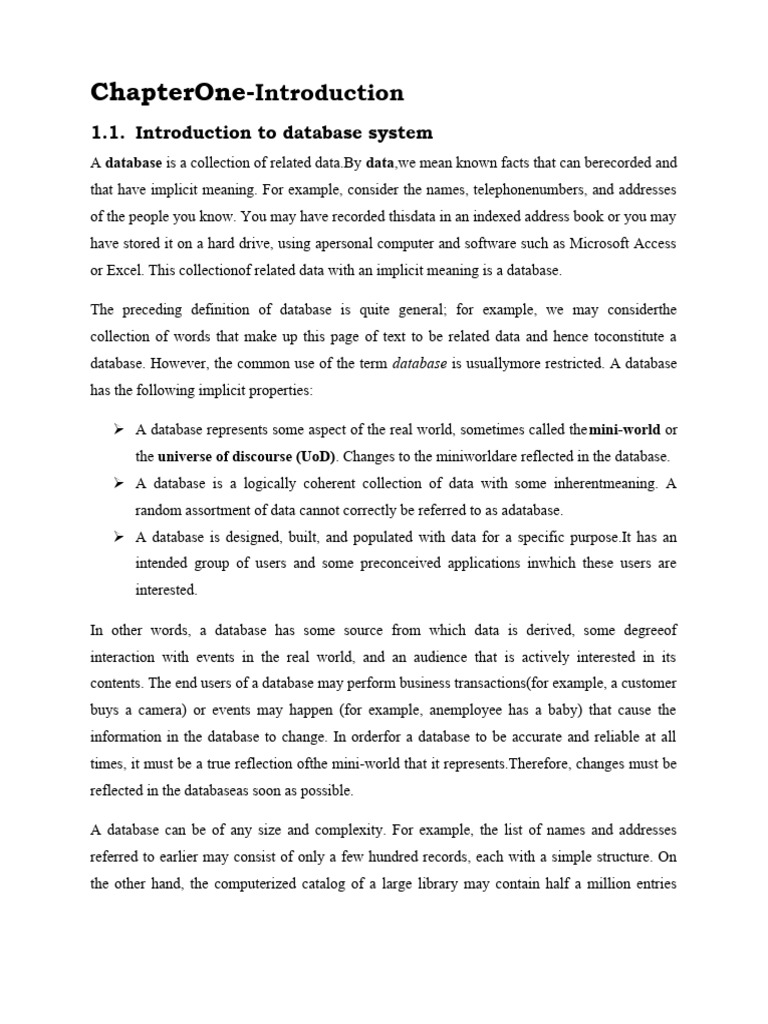 Chapter 1 | PDF | Databases | Conceptual Model