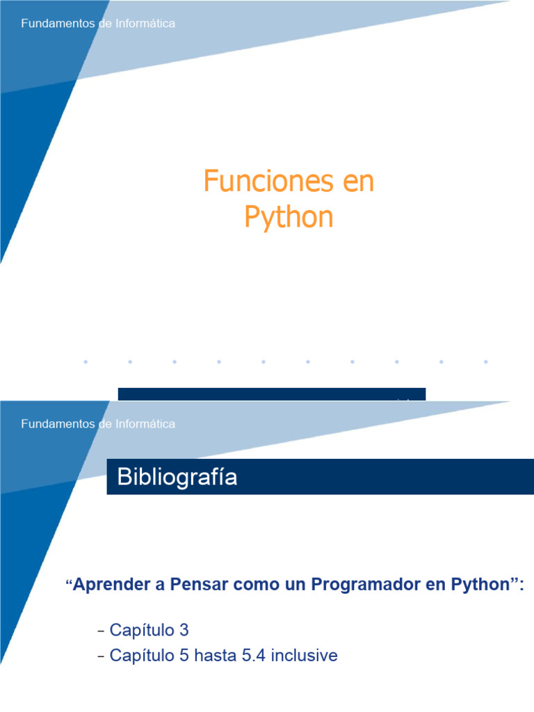 Modulo3 Funciones | PDF | Python (lenguaje de programación) | Desarrollo de software