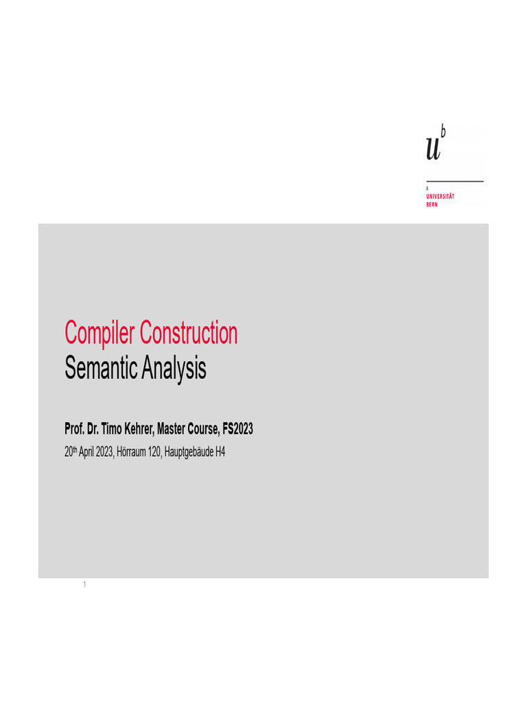 cc-06 Semantic-Analysis Slides | PDF | Scope (Computer Science) | Parsing